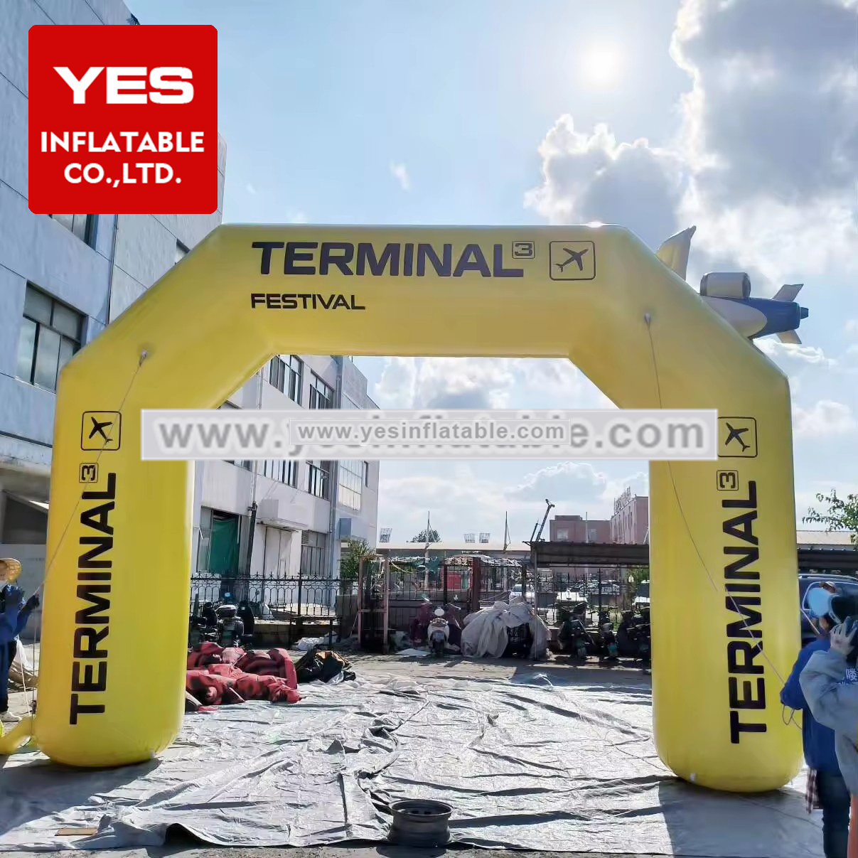Customized Inflatable Advertising Arch Yellow Inflatable Track Arch ... Customized Inflatable Advertising Arch Yellow Inflatable Track Arch ...