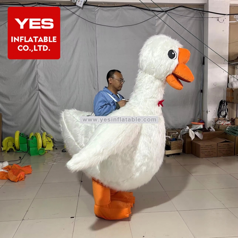 street parade walkaround inflatable costumes white goose inflatable fur ...